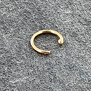Body Candy Unisex Adult Solid 14k Yellow Gold Nose Stud Hoop 3/8" 18 Gauge Body Piercing