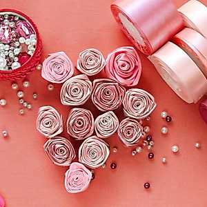 Mandala Crafts Navy Blue Satin Ribbon 3 Inches Wide for Crafts - Navy Blue Ribbon Satin for Hair - Solid Color Double Faced Satin Ribbon 25 Yards Roll for Wedding Gift Bows