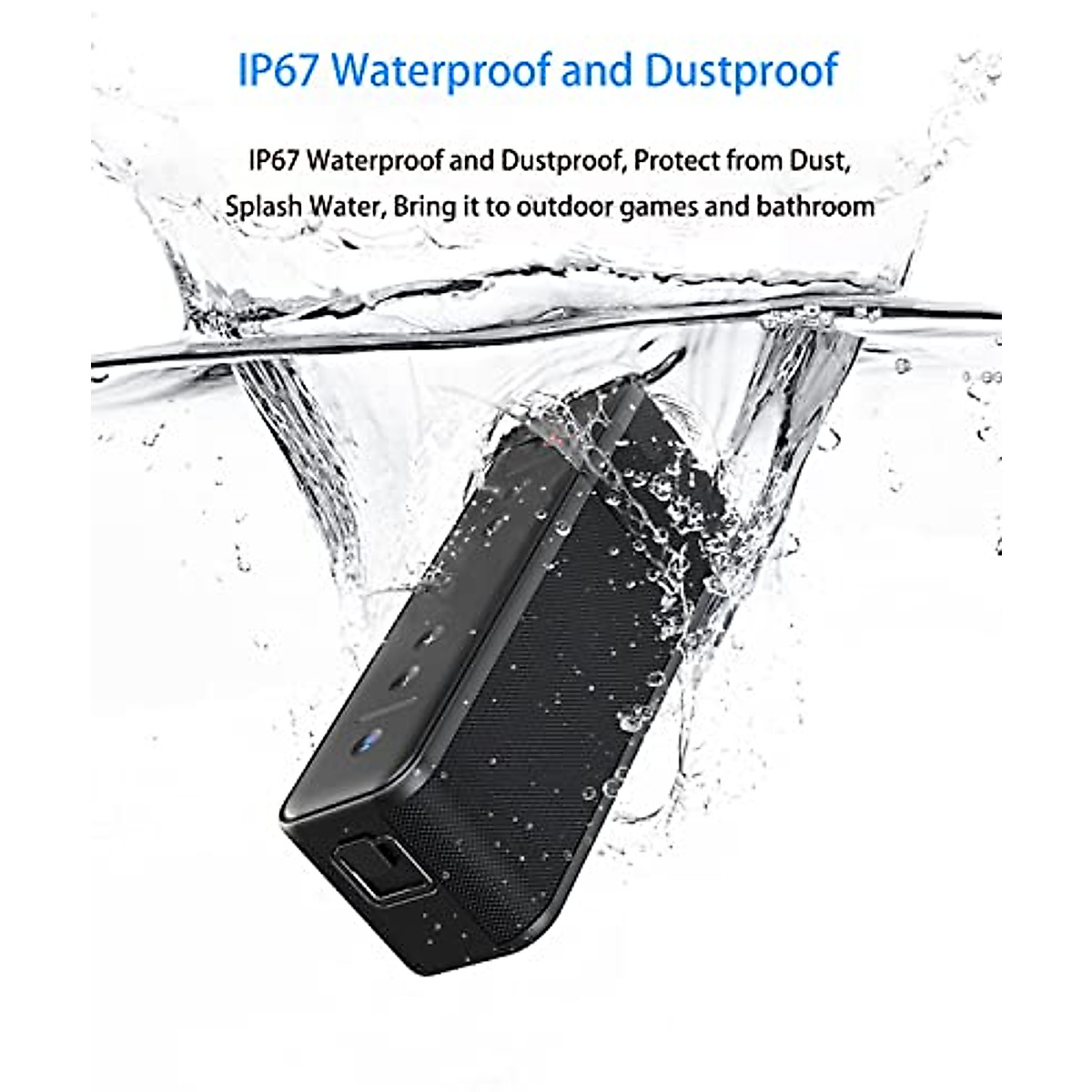 LEZII 40W (Peak 60W) Portable Bluetooth Speakers, Wireless Speaker with 360°TWS Surround Sound, IPX7 Waterproof with HD Sound, Bluetooth 5.0, 8-12H Playtime, Support TF Card/AUX, Compatible with iOS