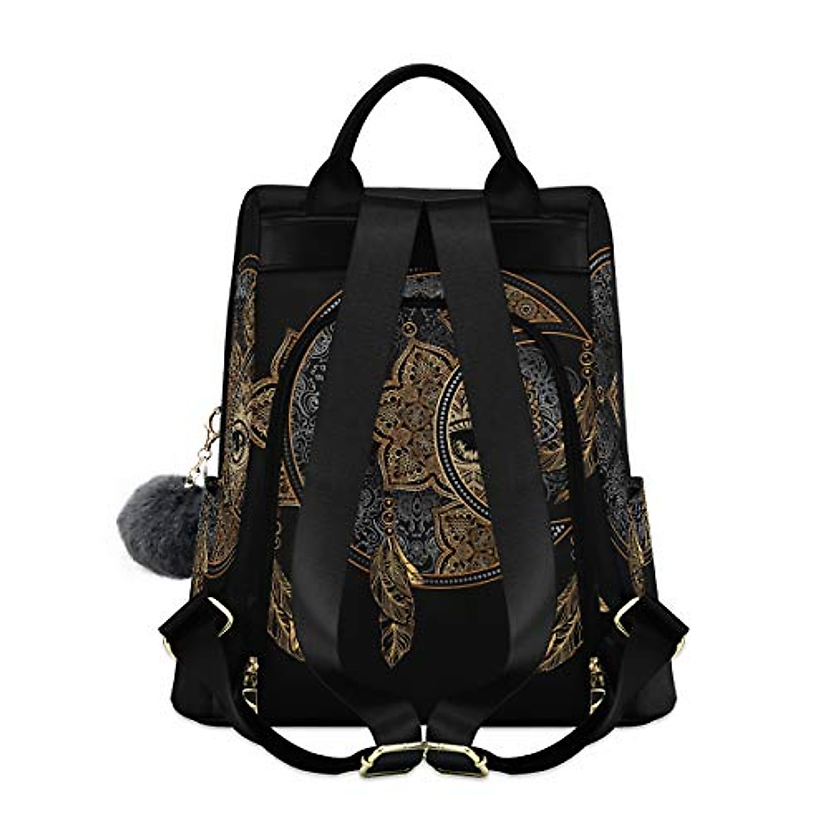 ALAZA Boho Crescent Moon Dreamcatcher Backpack Purse for Women Anti Theft Fashion Back Pack Shoulder Bag