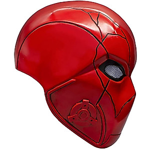 XSQUD Red Mask Hood Helmet Durable Adult Cosplay Halloween Costume Prop Party Accessory (RH helmet)