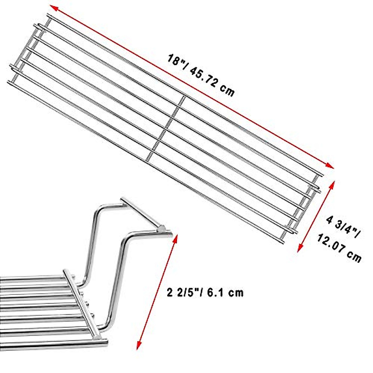 Uniflasy 69785 18 Inch Grill Burner 7635 15.3 Inch Flavorizer Bars 69866 18 Inch Grill Warming Rack 7637 17.5 Inch Grill Cooking Grates for Weber