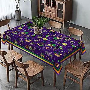 Hafangry Mardi Gras Carnival Tablecloth Masquerade Party Decoration New Orleans Mask Kitchen Dining Room Table Cover-60×84inch