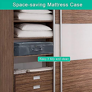 Carry Case for Tri-Fold Mattress 4 inch Twin, Foldable Memory Foam Mattress Case, Sturdy Carrying Bag for 4 inch Twin Trifold Matress, Portable Twin Mattress Cover with 3 Handles (Does Not Fit 6 inch)