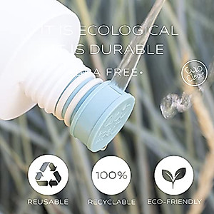 CuloClean Portable Bidet for Toilet or Travel (Aquamarine). Peri Bottle for Men and Women. Handheld Spray. Bath Essentials (CuloClean + Bottle, 1pcs Aquamarine)