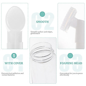 DOITOOL 2pcs Sparkling Bottle Foam Face Wash Liquid Hand Soap Foaming Foaming Soap Dispenser Empty Pump Bottles Travel Soap Hand Soap Foaming Bottles Empty Sub Bottle Clean