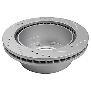 TRQ Rear Ceramic Brake Pad Performance Rotor & Caliper Kit Compatible with GM Dually