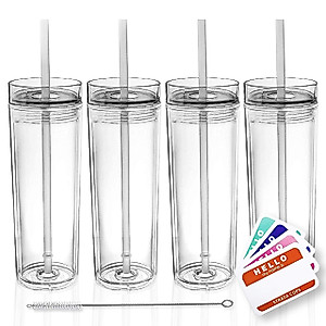 STRATA CUPS BUNDLE! 16 oz Clear Acrylic Tumblers (12 pack) + 16 oz Clear Acrylic Tumblers (4 pack)