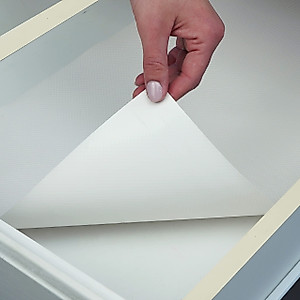 Con-Tact Brand Shelf Liner, Elegant and Textured Drawer Liner, Non-Adhesive and Durable Liner, 20" x 5', White Diamonds