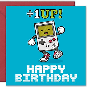 Cult Kitty Greeting Card - Retro Gamer Gaming Card - Funny Birthday Card for Him & Her