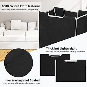 3 Bag Laundry Sorter Replacement Bags, Jhua 3 Pack Large Hamper Cart Removable Replacement Bags, 600D Laundry Hamper Liner Laundry Storage Organizer Replacement Bags, 14.9x9.0x21.7in, No Hangers