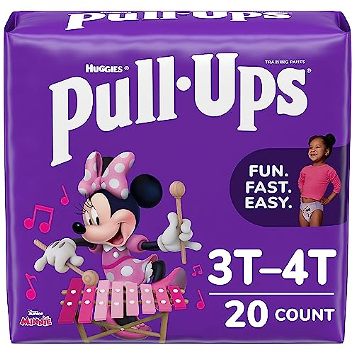 Pull-Ups Girls' Potty Training Pants, Size 5, 3T-4T, 20 Ct