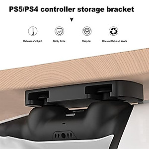 kekafu Game Controller Desk Mount Game Controller Holder Storage Rack Game Under Desk Storage Rack No Drilling Stick Under Desk Stand Hanger for Gaming Controllers