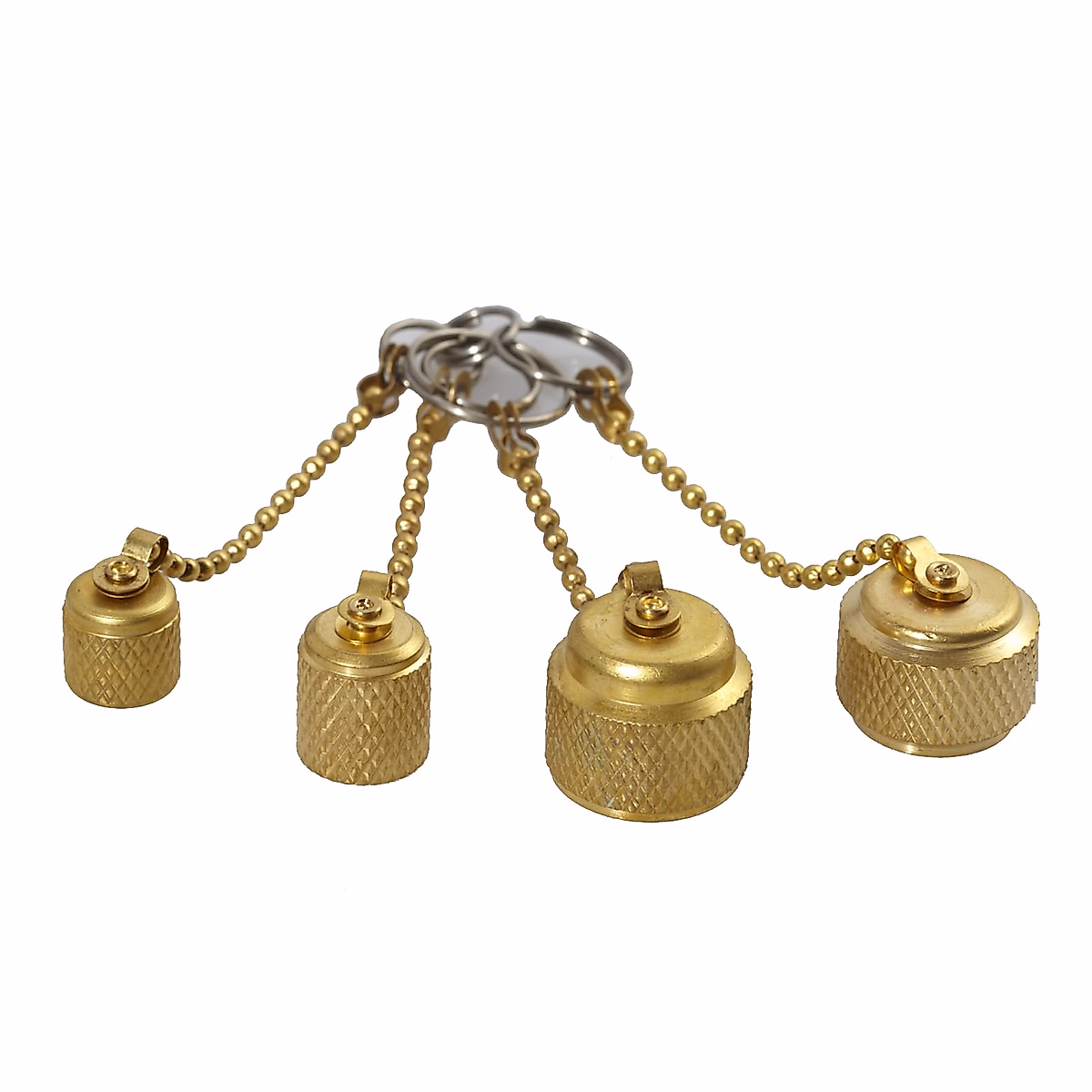 CPS Products AVCVAC Brass Plug with Chain Kit for Vacuum Pump, 1/4" Length, 1/2" Width, 3/8" SAE