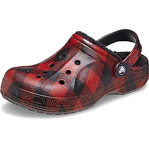 Crocs Unisex Ralen Lined Clogs | Fuzzy Slippers, Buffalo Plaid, Numeric_9 US Men