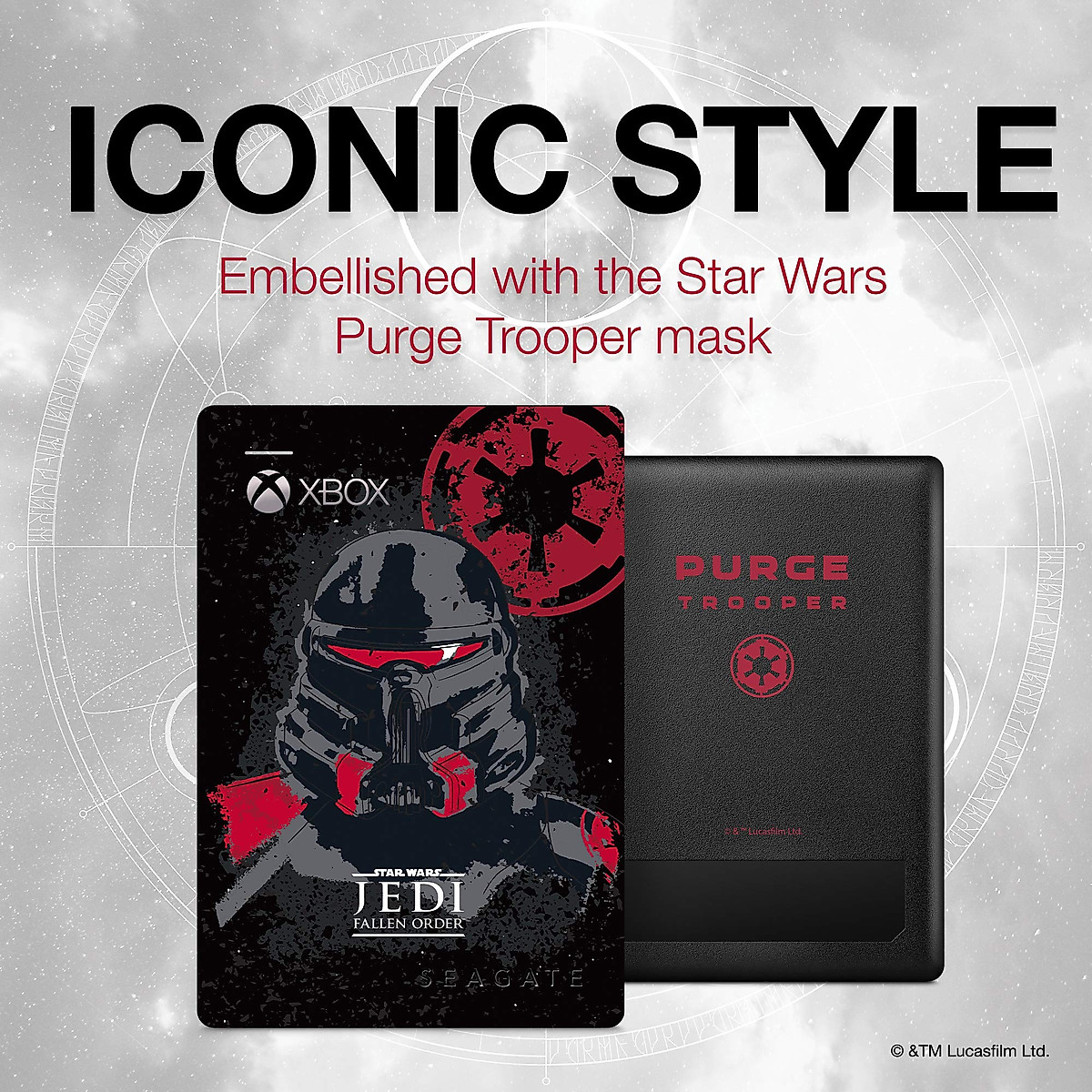 Seagate External Portable HDD, 2TB, Star Wars Edition, Jedi Fallen Order, Officially Licensed for Xbox, and Two-Year Rescue Services (STEA2000426)