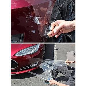 VViViD Clear Paint Protection Bulk Vinyl Wrap Film 4 Inches x 120 Inches Including 3M Squeegee and Black Felt Applicator