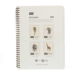 Kolo 7x10 Professional Watercolor Book, 100% Cotton, Spiral Bound, 140lb/300gsm, Cold Press