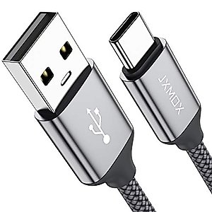 USB Type C Cable,USB A to USB C 3A Fast Charging (3.3ft 2-Pack) Braided Charge Cord Compatible with Samsung Galaxy S10 S9 S8 Plus,Note 9 8,A11 A20 A51,LG G6 G7 V30 V35,Moto Z2 Z3,USB C Charger (Grey)