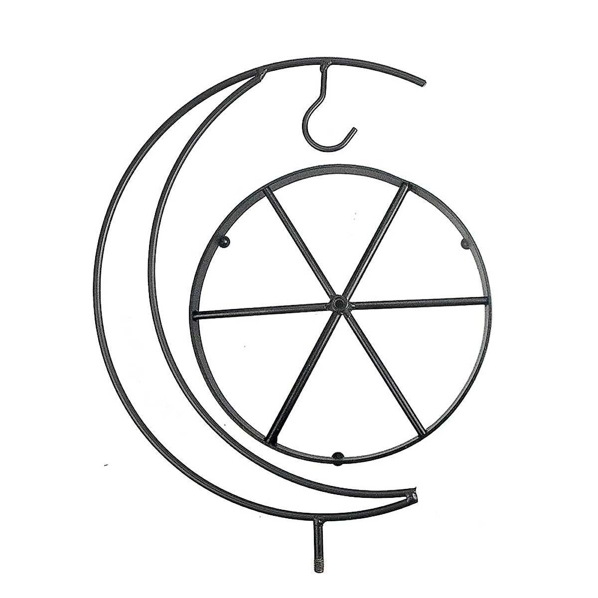 Banana Hanger Stainless Steel Holder Saver Stand Hook Keep Bananas from Bruising Black Kitchen Decor for Counter (7.1 * 7.9 * 13")