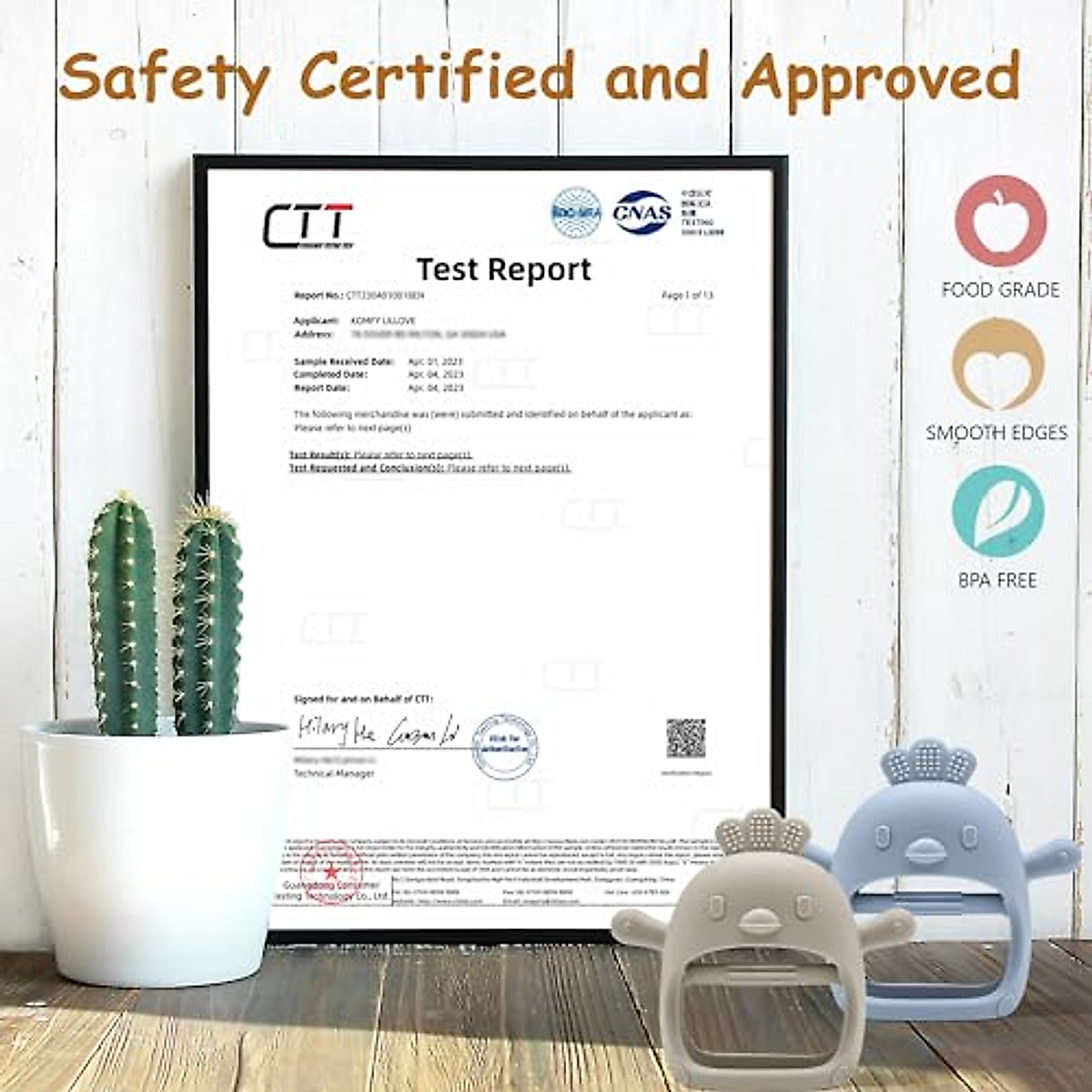 Baby Teething Toys by Komfy LilLove | Non-Toxic Infant Toys 0-6 6-12 Months | CPC Certified Teething Mitten | No Drop Teether for Baby Teething Relief | Baby teether Toys | Teething Pacifier