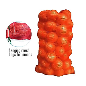 deebree 50pcs Extra Large Mesh Storage Produce Bags Reusable Vegetable Storage Bags 60 lbs Onion Storage Washable Net Bags 21” x 32” Pack of 50