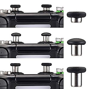 eXtremeRate Magnetic Metal Bullet Buttons Dpads for PS4 Controller, Aluminium Thumbstick Joystick Adustable Height, Replacement Parts for PS4 Slim Pro Controllers (31 in 1)