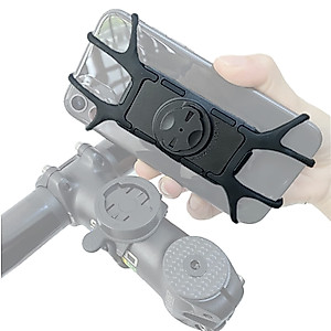 Bike Phone Holder Compatible with Most Phones,Compatible with Garmin Bicycle Bracket Mount Adapter,Detachable Universal Cell Phone Holder for Bike