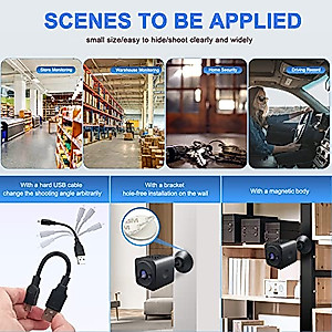 Hidden Camera Spy Camera Hidden Camera with Audio for Indoor and Outdoor 1080P Mini Spy Camera Two-Way Voice Night Vision and Motion Detection for Home Security Small Nanny Cam Live Feed App Control