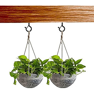 X-AT 20PCS Q-Hanger Safety Screw Hooks,Windproof Metal Hooks Screw,Ceiling Hooks Screw, Outdoor Light Hooks, for String Lights and Wire,Safety Buckle Design