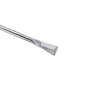 Stainless Steel Double Ended Square & Lab Spoon Sampler Lab Spatula 7″ Length (Set of 2: Right and Left Angled)