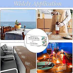 Soaying 20Sets Acrylic Sign Acrylic Table Signs with Stand, Blanks Acrylic Table Numbers for Wedding and Food & Beverage Decor