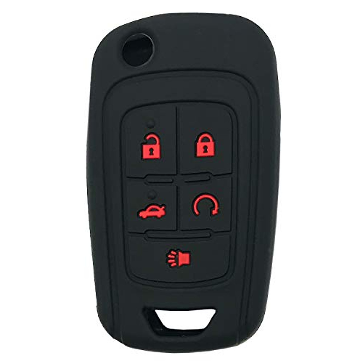 2PCS Silicone Protector Key Fob Cover fit for 2010 2011 2012 2013 2014 Chevy Chevrolet Camaro Cruze Malibu Equinox Sonic Impala Keyless Entry Remote Key Fob