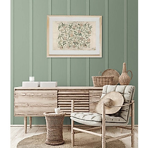 NextWall Faux Board and Batten Peel and Stick Wallpaper (Sage Green)