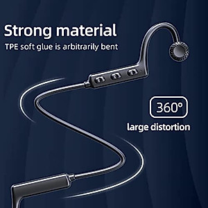 areclern Bone Conduction Earphone Headset IPX5 Wateproof Sport Earbuds Wireless Headphone Non-Slip for Driving Gaming Green