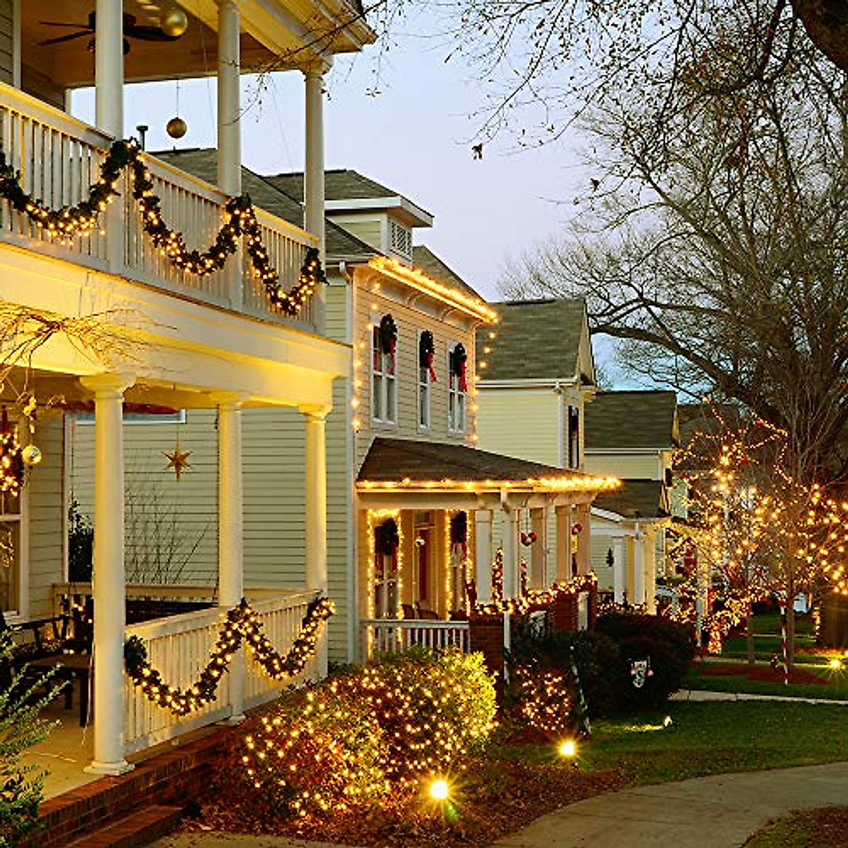 Moobibear LED Fairy String Lights 99ft 300 LEDs Dimmable Outdoor/Indoor Starry String Lights, Warm White Copper Lights with Remote Control for Garden Room Patio Party Valentines Day Decor 2Pack