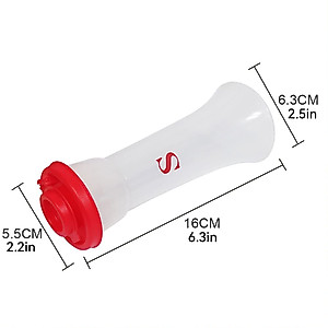 QIWYGPYQ 4 Pack Salt & Pepper Shakers Set, Hourglass Shakers with Lids, Large Moisture Proof Salt Shaker Pepper Food Containers for Cooking Kitchen Baking Salt Candy, Red and Blue