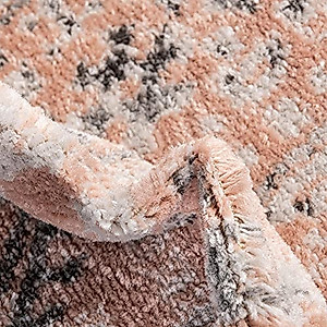 Rugs.com Aurelia Collection Rug – 4' x 6' Oval Rose Medium-Pile Rug Perfect for Living Rooms, Large Dining Rooms, Open Floorplans