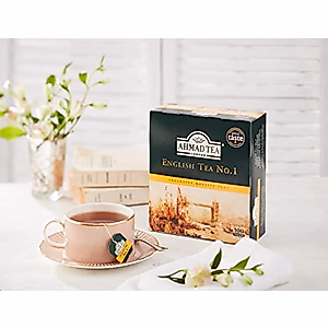 Ahmad Tea Black Tea, English Tea No.1 Teabags, 100 ct - Caffeinated & Sugar-Free