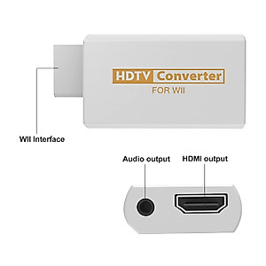 IQIKU HDMI Adapter for WII with Cable, Blue