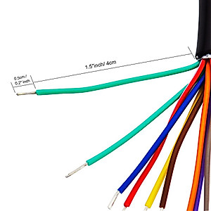 iKKEGOL OBD OBDII J1962 Male Connector to Open Plug Wire, OBD Diagnostic Extension Cable OBD2 Pigtail, DIY Mobley USB Adapter (30cm/12'')