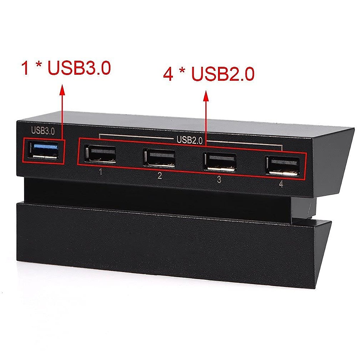 USB Hub 5-Port Portable Wear-Resisting Compatible with Game Console