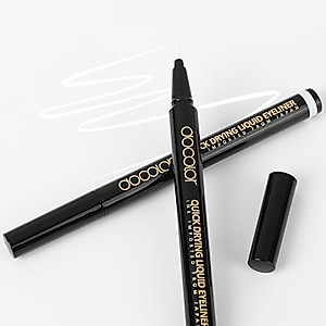 Docolor Waterproof Eyeliner Pen Longwearing with Ultra-Fine Tip Liquid Eye Liner (White)