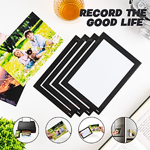 STTMGN Magnetic Picture Frames with Black Border(4"X6",10 Pack),Magnet Photo Frame Pockets/Postcard Holder,Decorations for home/office/school/Classroom/party