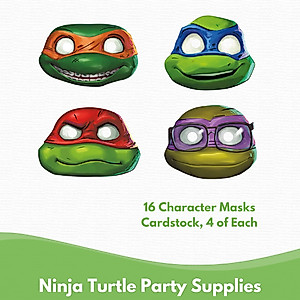 Ninja Turtle Party Decorations - 16 Guests - Ninja Turtle Plates and Napkins, Tablecloth, Banner, Teenage Mutant Ninja Turtles Party Supplies, Checklist - TMNT Mutant Mayhem Movie