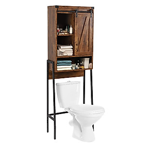 Homajor Over The Toilet Storage Cabinet,Over Toilet Bathroom Organizer,Above Toilet Storage Cabinet,Bathroom Storage Cabinet Over Toilet,with Adjustable Shelf,Sliding Door(White)