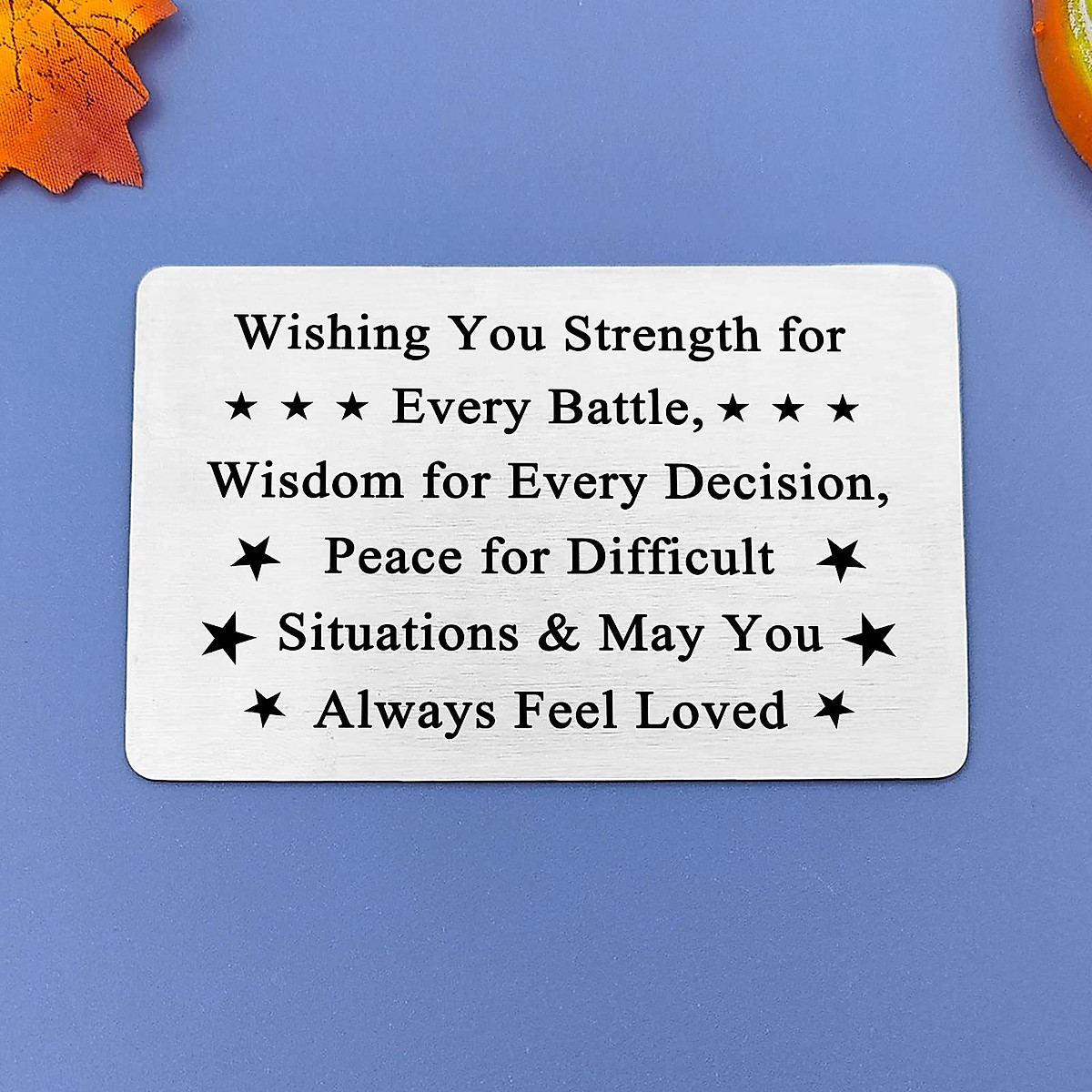 Jielahua Inspirational Cards Affirmation Cards for Women Religious Gifts for Men Engraved Wallet Card Christian Men Gifts Encouragement Cards Christmas Birthday Graduation Gifts for Him and Her