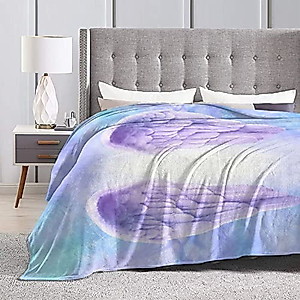 Angel Wings Throw Blanket Soft Flannel Fleece Blankets for Bed Couch Sofa,All Season Cozy Blankets Throws King Queen Full Size for Kids Women Adults 80"X60"