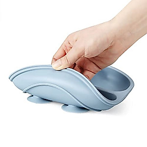 PandaEar 2 Pack Toddler Plates Silicone Suction Plates for Baby Kids| Divided Unbreakable Baby Feeding Plate, Non-Slip, Non-Toxic, BPA Free, Dishwasher and Microwave Safe