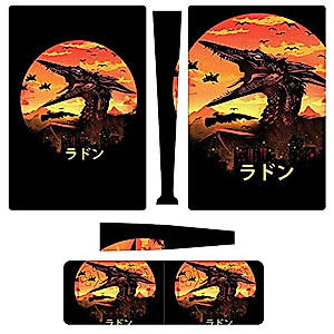 PlayStation 5 Digital edition version sticker protective cover, The Pteranodon ps5 controller protective shell (compatible with ps5 Digital edition)